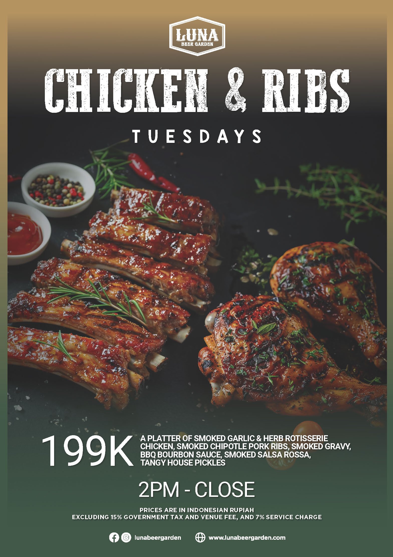 Chicken & Ribs - Luna Beer Garden